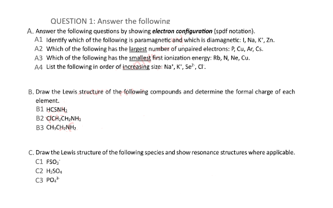 Solved Show how to solve parts A to C, ﻿physical chemistry | Chegg.com