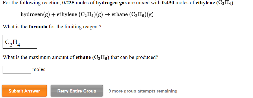 Hydrogen Gas Formula