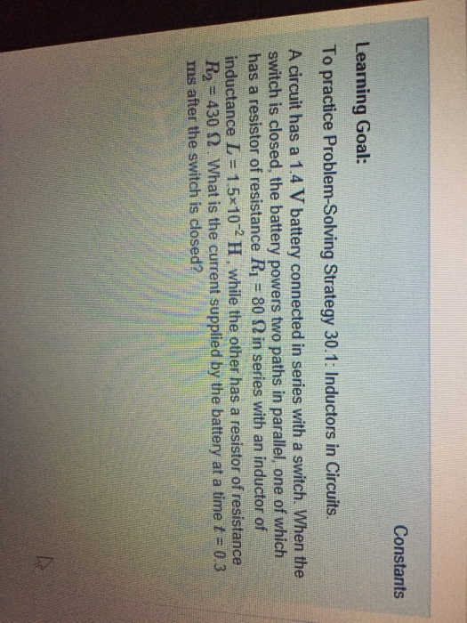 Solved Constants Learning Goal: To practice Problem-Solving | Chegg.com