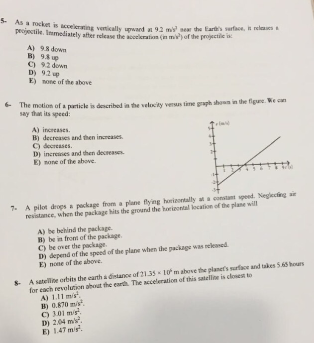 Solved As a rocket is accelerating vertically upward at 92 | Chegg.com