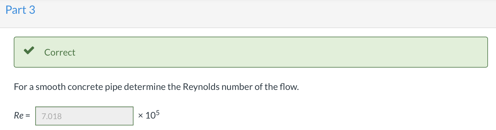 Solved Part 1 Correct During a heavy rainstorm, water from a | Chegg.com