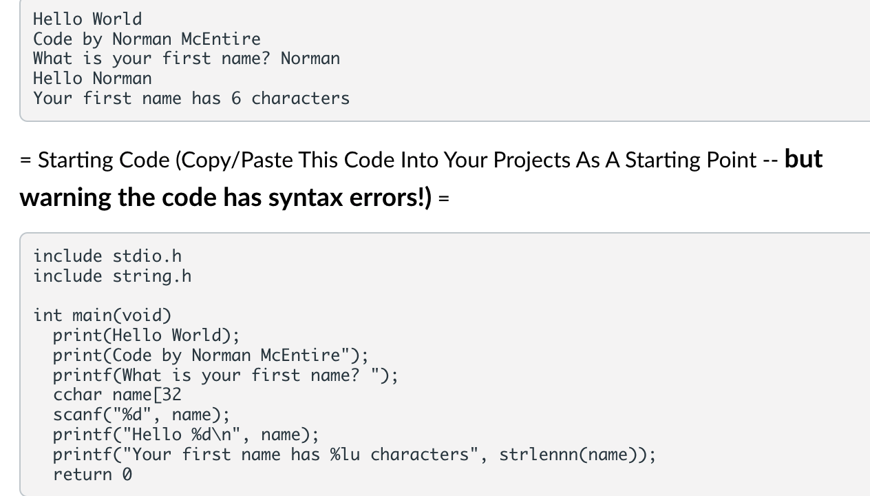 Solved I need the code to be like this There are errors | Chegg.com