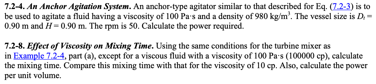 Solved 7.2-4. An Anchor Agitation System. An anchor-type | Chegg.com