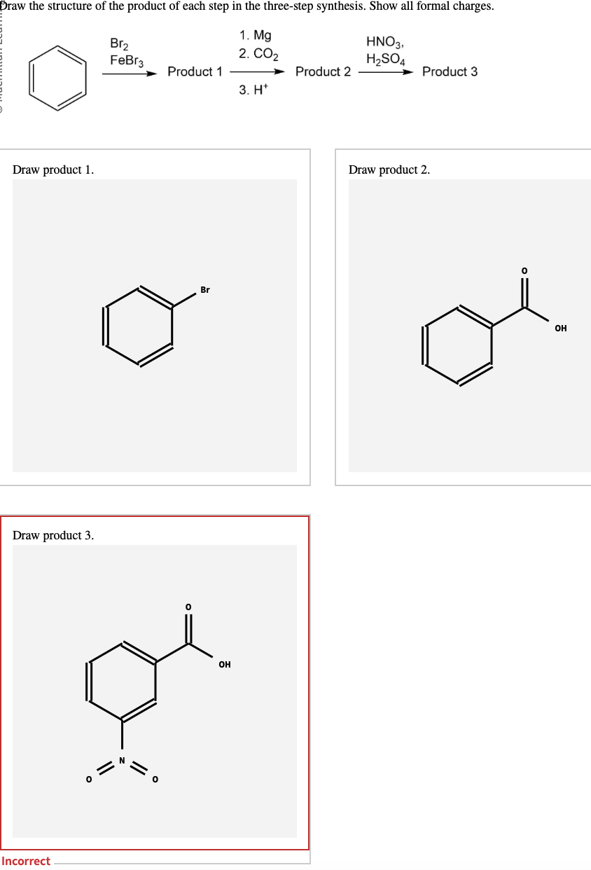 Solved Br2 FeBr3 Draw product 1. Draw product 2. I | Chegg.com