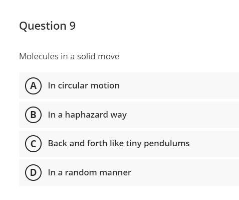 Solved Molecules in a solid move In circular motion In a | Chegg.com