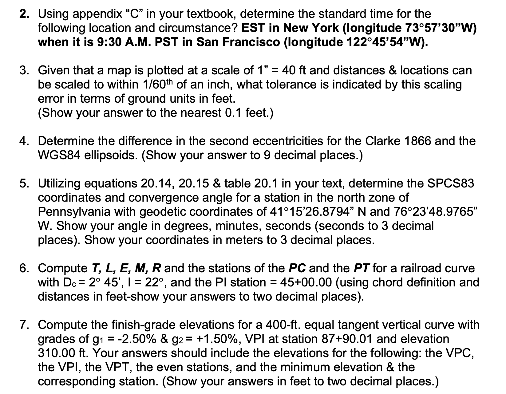 Solved 2. Using appendix " C " in your textbook, determine | Chegg.com