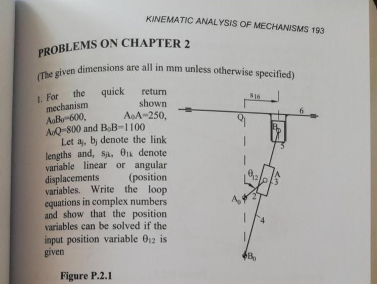Solved KINEMATIC ANALYSIS OF MECHANISMS 193 PROBLEMS ON | Chegg.com