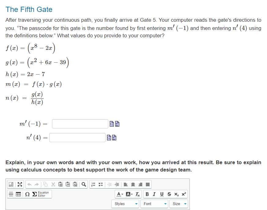 Solved The Fifth Gate After traversing your continuous path, | Chegg.com