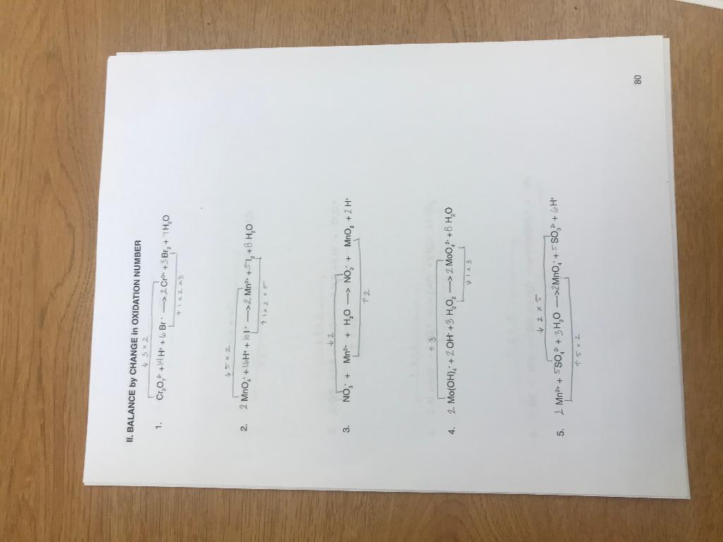 Solved Name CHEMISTRY 1120 LAB PROBLEM SET - REDOX EQUATIONS | Chegg.com