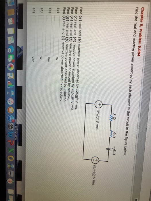 Solved Find the real and reactive power absorbed by each | Chegg.com