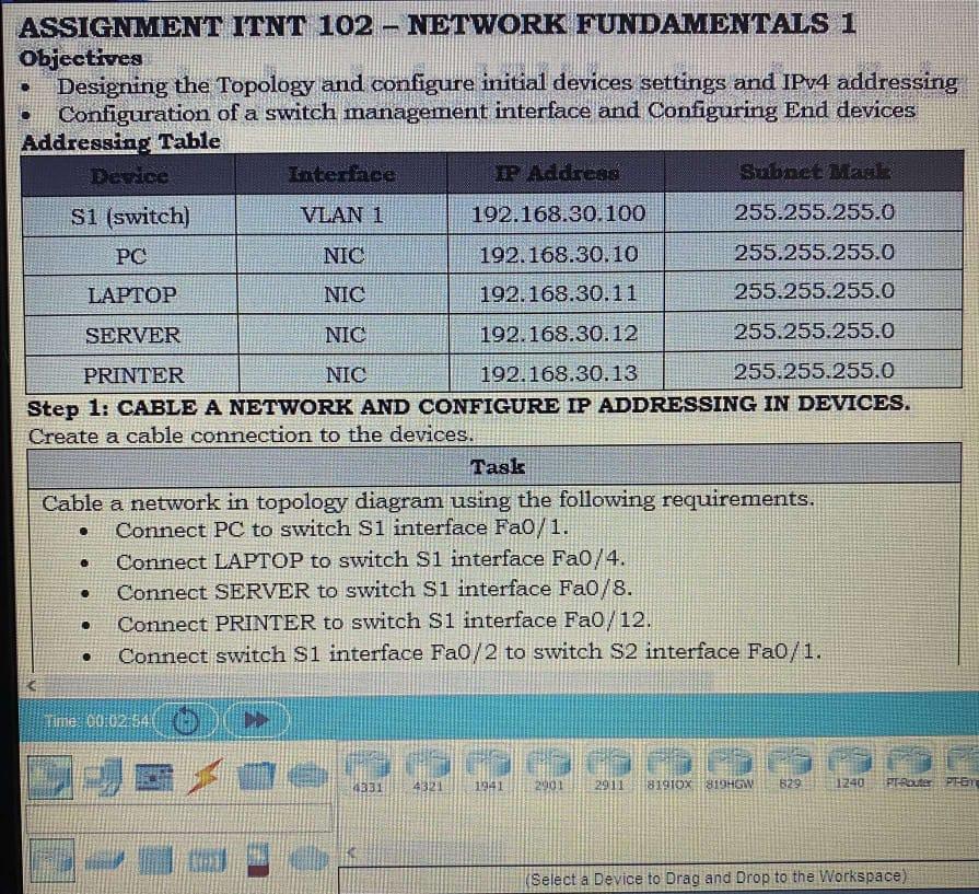 ASSIGNMENT ITNT 102 - NETWORK FUNDAMENTALS 1 | Chegg.com