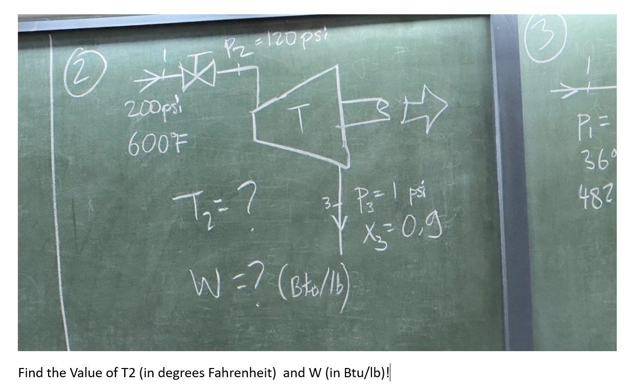 Solved Find the Value of T 2 (in ﻿degrees Fahrenheit) ﻿and | Chegg.com