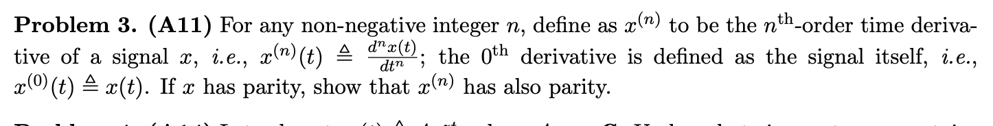 Solved Problem 3. (A11) For any non-negative integer n, | Chegg.com
