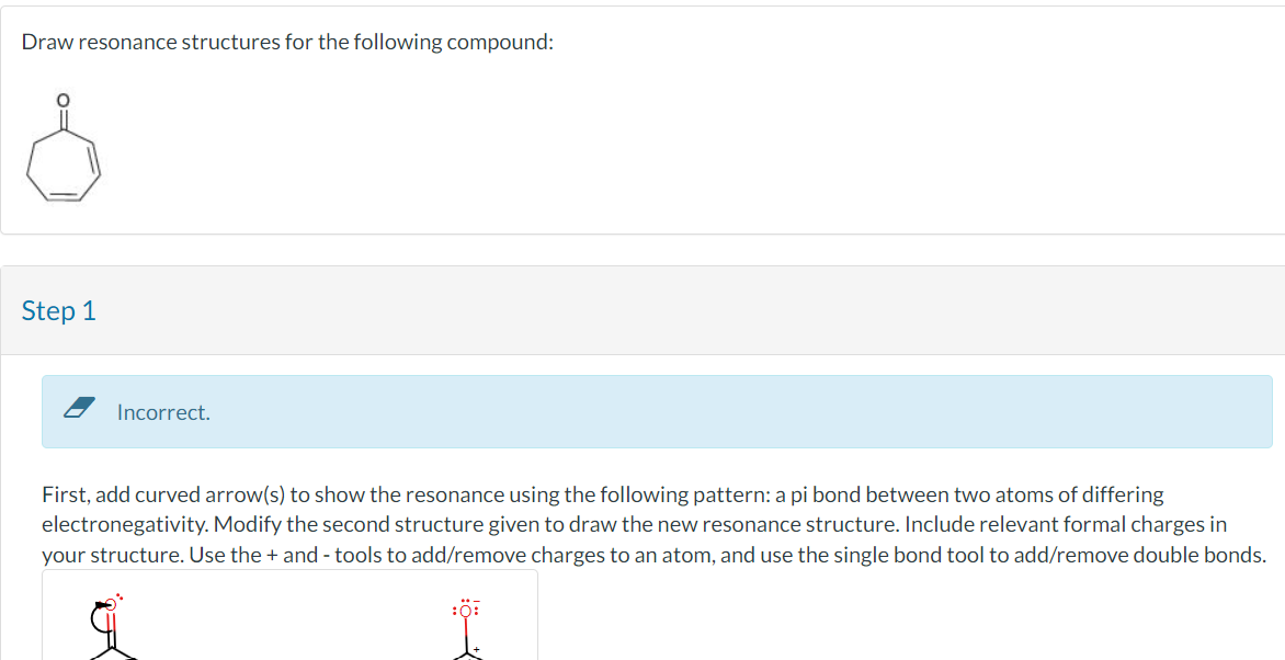 Solved Draw resonance structures for the following compound: | Chegg.com