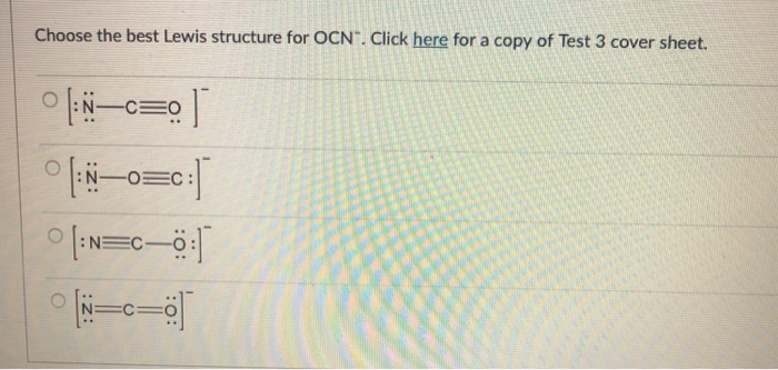 Ocn Lewis Structure
