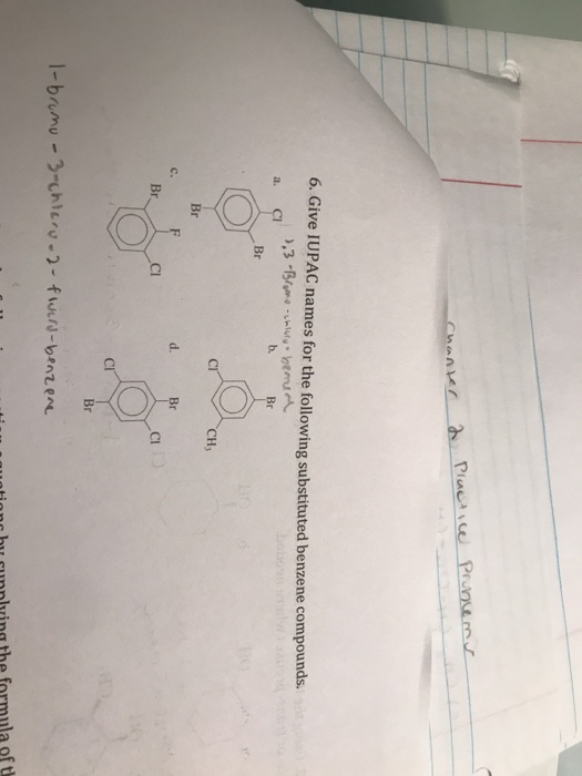 Solved 6. Give IUPAC names for the following substituted | Chegg.com
