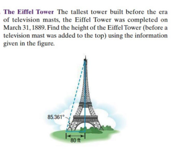 Solved The Eiffel Tower The tallest tower built before the | Chegg.com