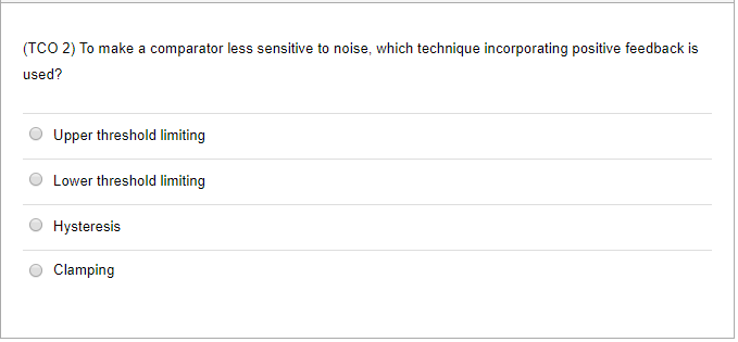 Solved (TCO 2) In a scaling adder, the input resistors are | Chegg.com
