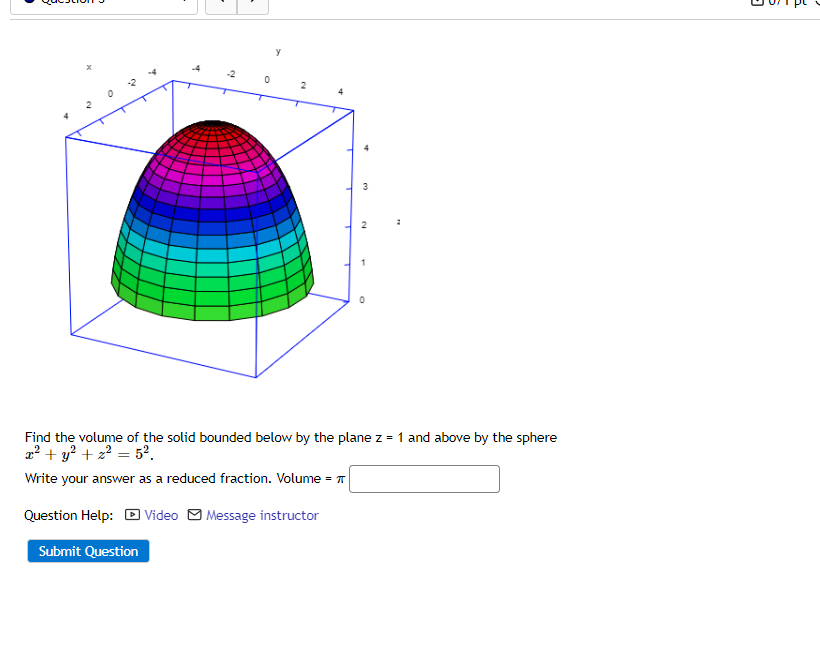 Solved Find the volume of the solid bounded below by the | Chegg.com