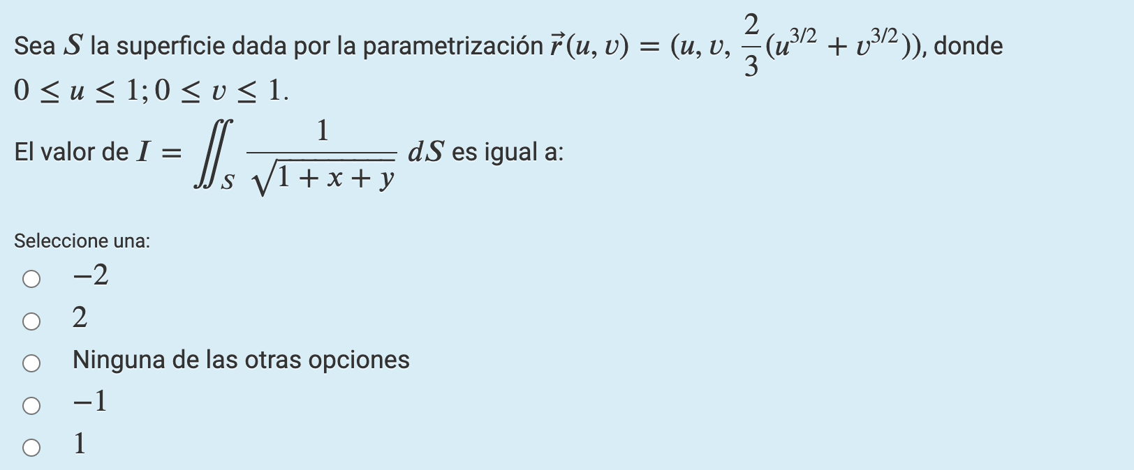 Solved Let 𝑆 be the surface given by the parameterization | Chegg.com