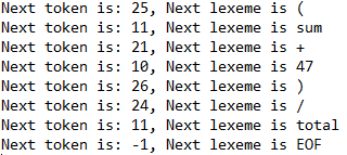 Solved Create a java lexical analyzer that reads and .txt | Chegg.com