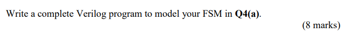 Solved Write A Complete Verilog Program To Model Your Fsm In 