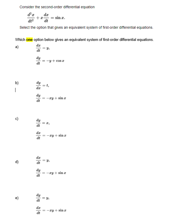 Solved Consider the second-order differential equation | Chegg.com