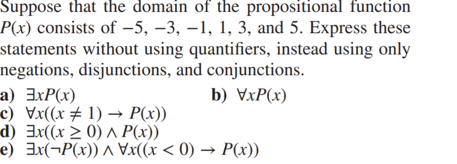 Solved Suppose that the domain of the propositional function | Chegg.com