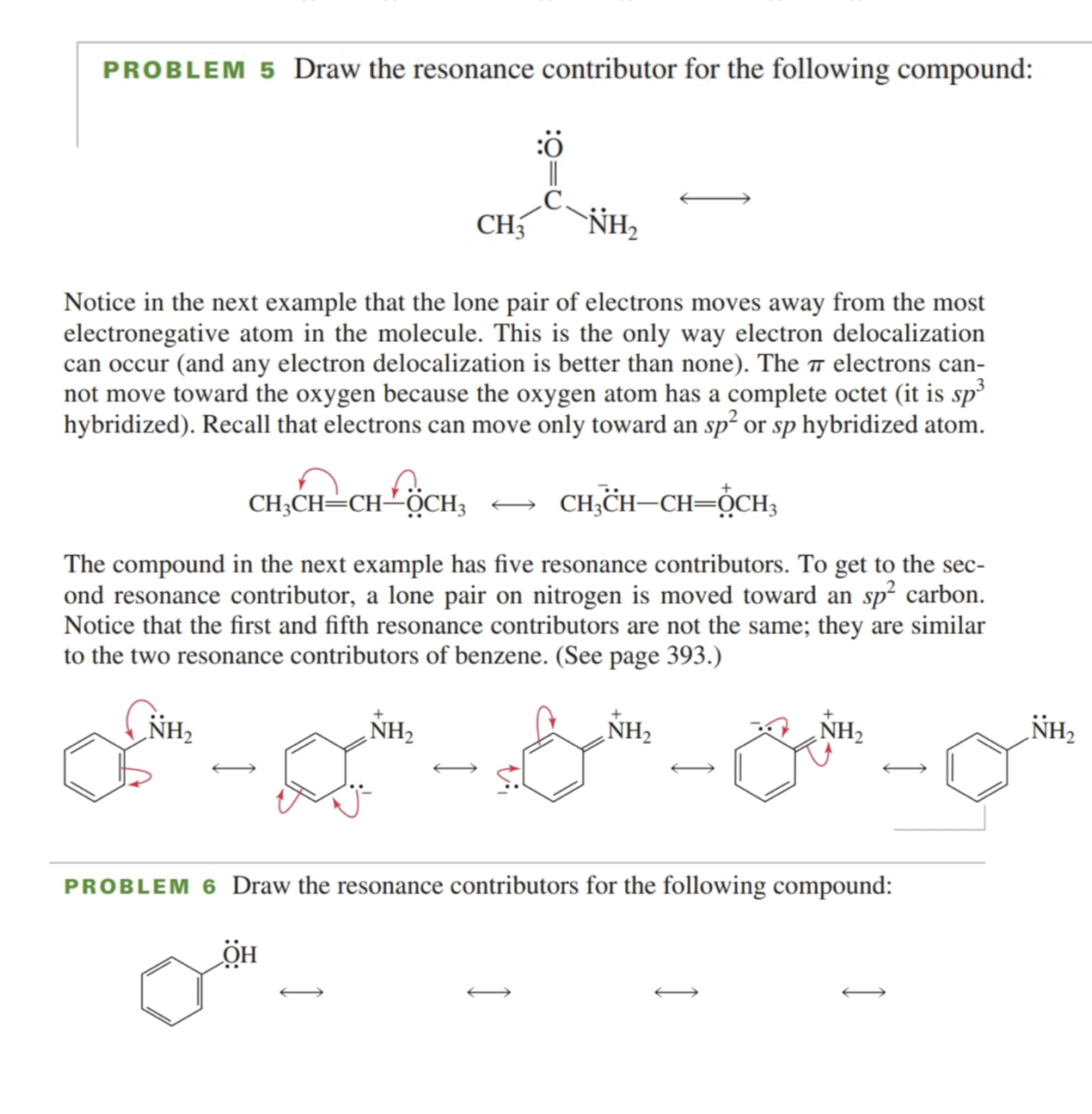 Solved PROBLEM 4 Draw the resonance contributor for the | Chegg.com