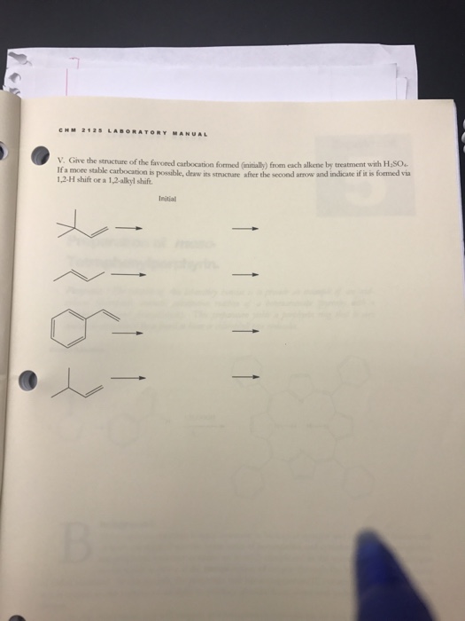 Solved Give the structure of the favored carbocation formed | Chegg.com