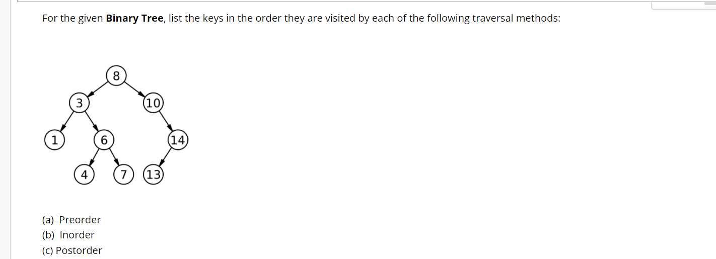 Solved Using the given BST, list the elements of the | Chegg.com