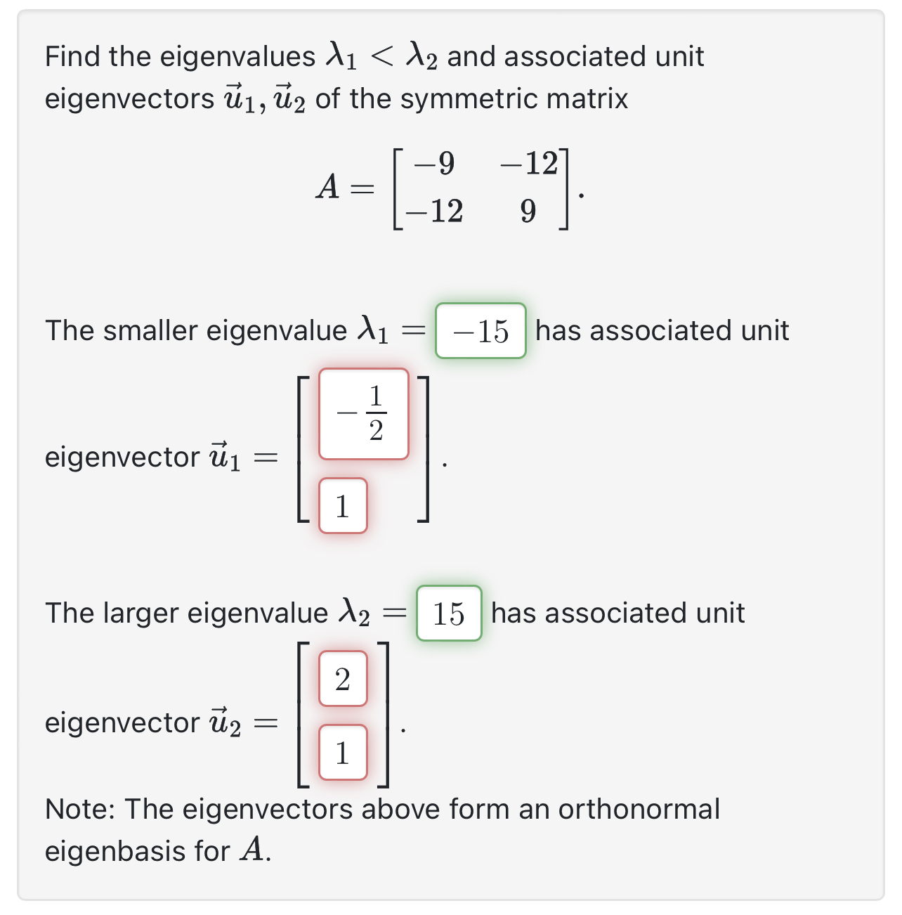 Solved Find the eigenvalues λ1