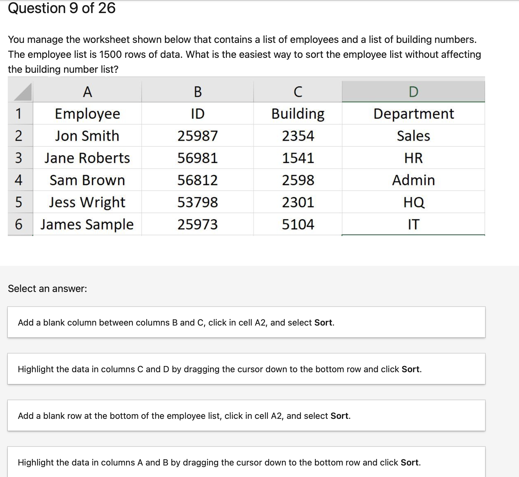 Solved You manage the worksheet shown below that contains a | Chegg.com