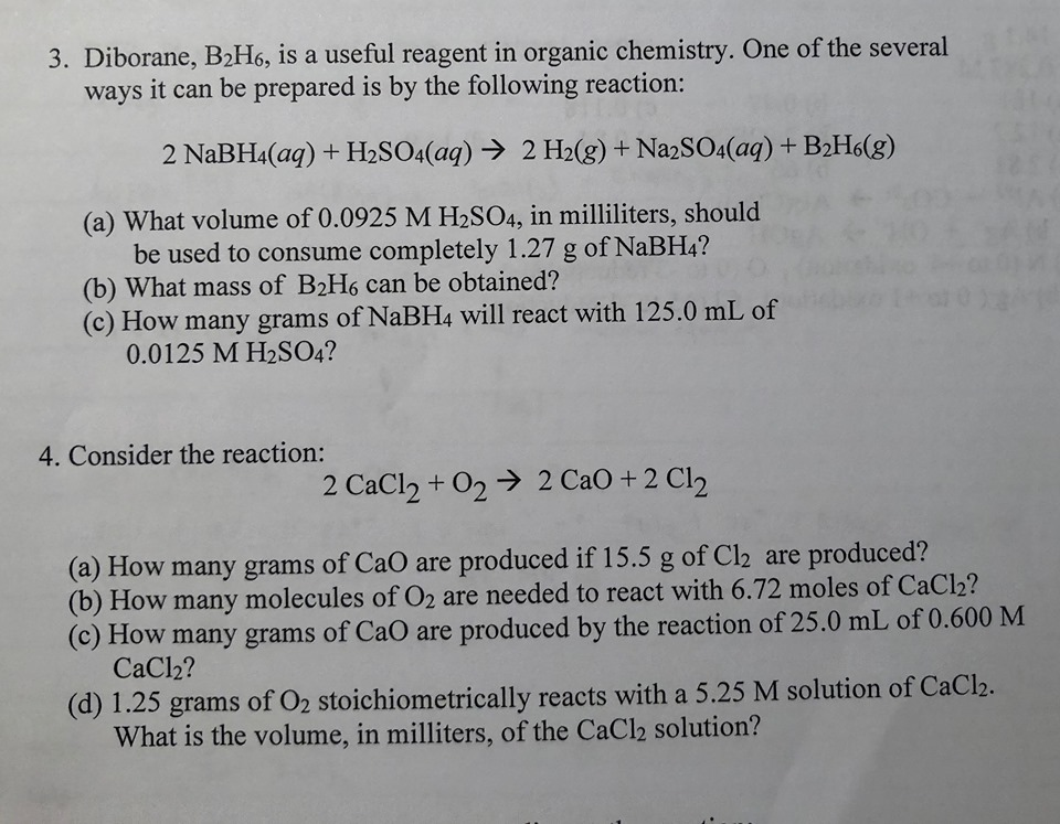 Solved 3. Diborane, B2H6, is a useful reagent in organic | Chegg.com