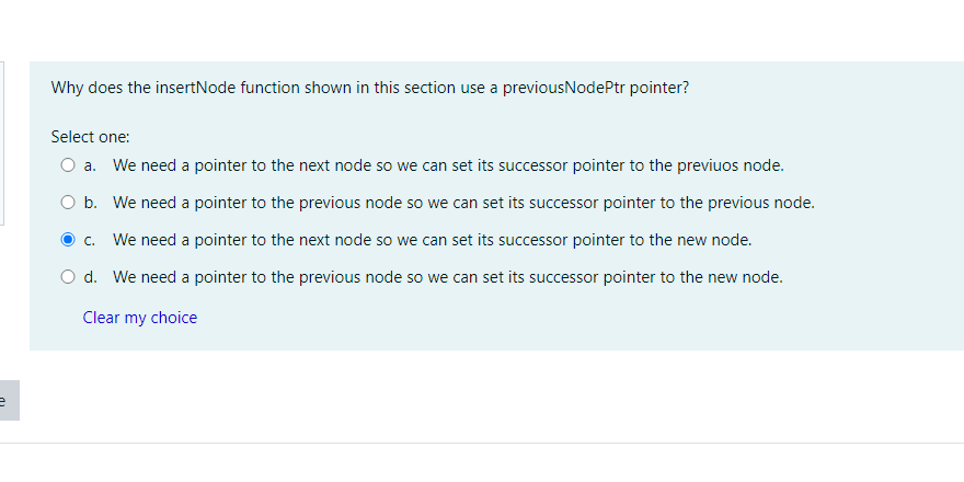 Solved Why does the insertNode function shown in this | Chegg.com