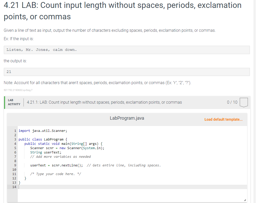 Solved In Java Pleasepoints, or commasGiven a line of text | Chegg.com