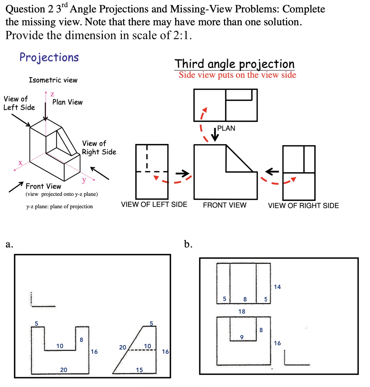 [Solved]: Question ( 23^{ text {rd }} ) Angle Projections