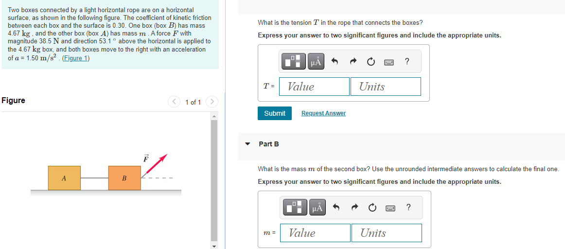 Solved Two boxes connected by a light horizontal rope are on | Chegg.com