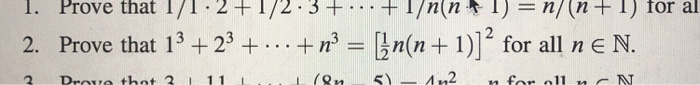 Solved 1. Prove that l/1 2FI/2.3 F .tI/nnln/nt1) for al 2. | Chegg.com