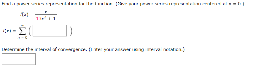 Solved Find a power series representation for the function. | Chegg.com
