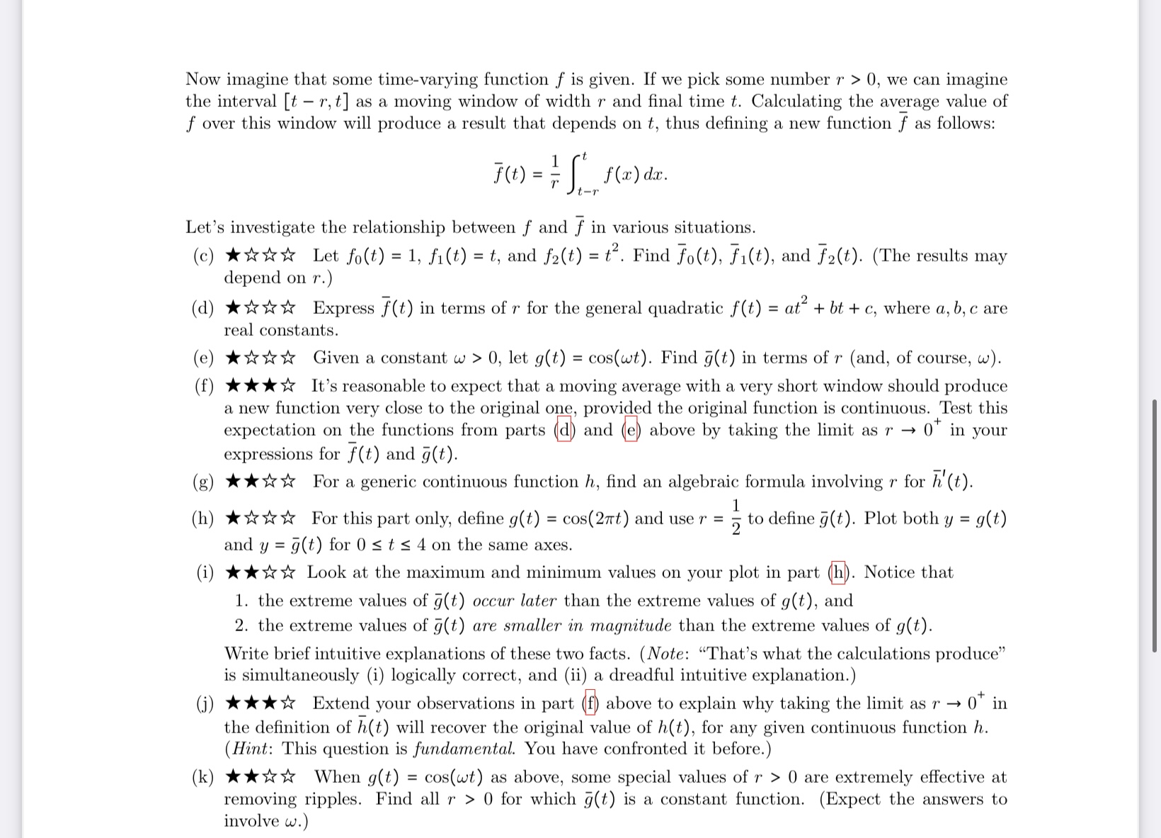Solved Now imagine that some time-varying function f ﻿is | Chegg.com