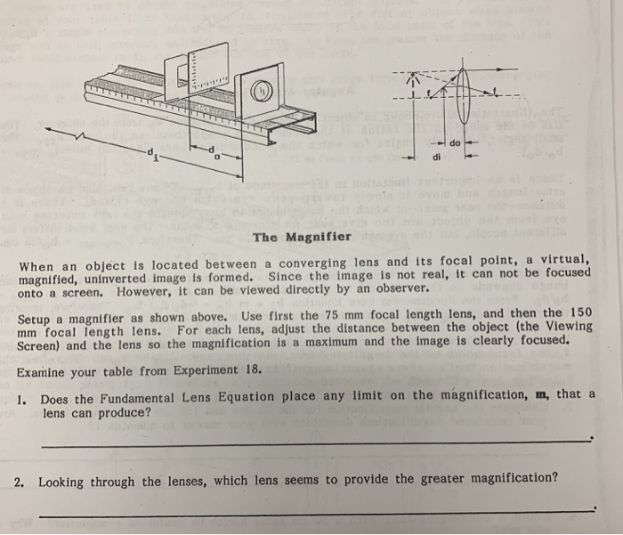 The Magnifier When an object is located between a | Chegg.com