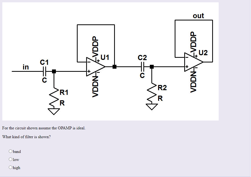 Solved out AVDDP AVDDP U2 C2 C1 in с VDDN) VDDN 3 R2 70 For | Chegg.com