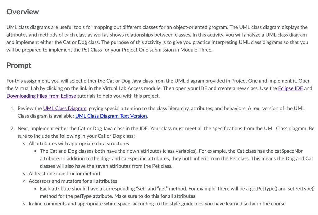 Solved Overview UML class diagrams are useful tools for | Chegg.com