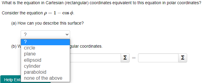 Solved What is the equation in Cartesian (rectangular) | Chegg.com