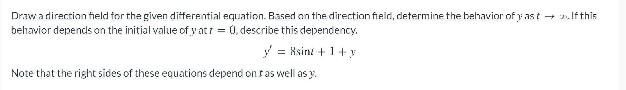 Solved Draw a direction field for the given differential | Chegg.com
