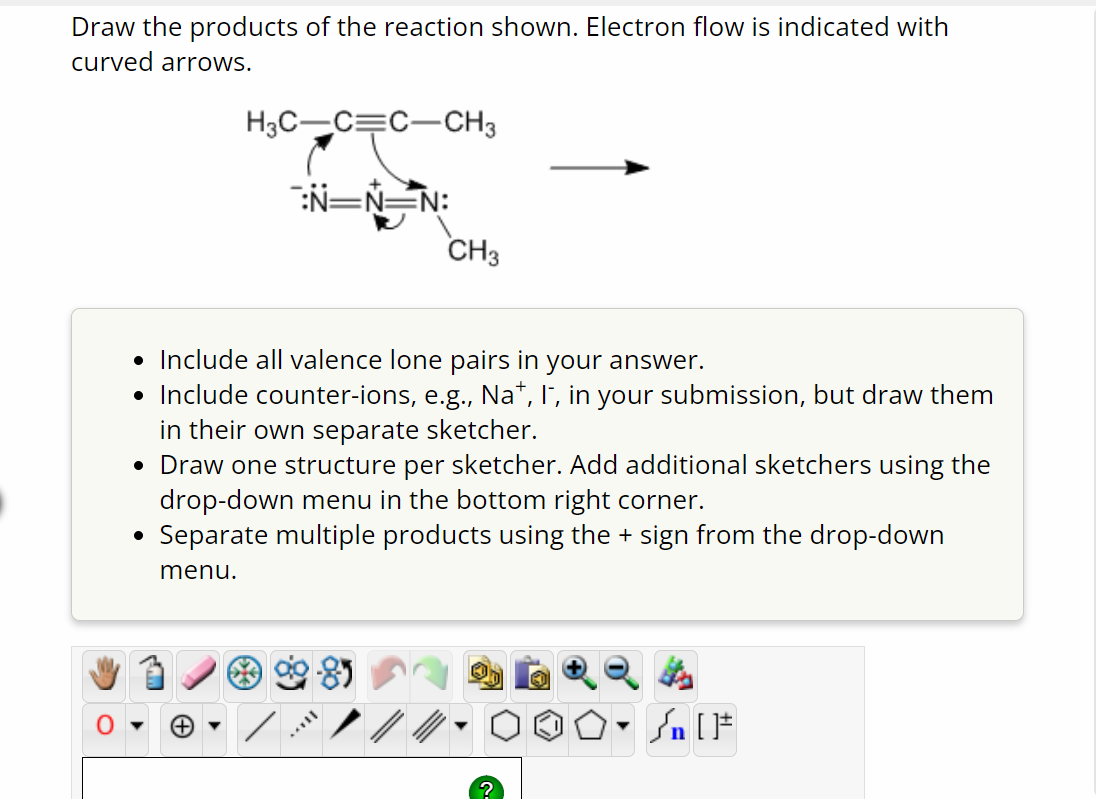 Solved Draw the products of the reaction shown. Electron | Chegg.com