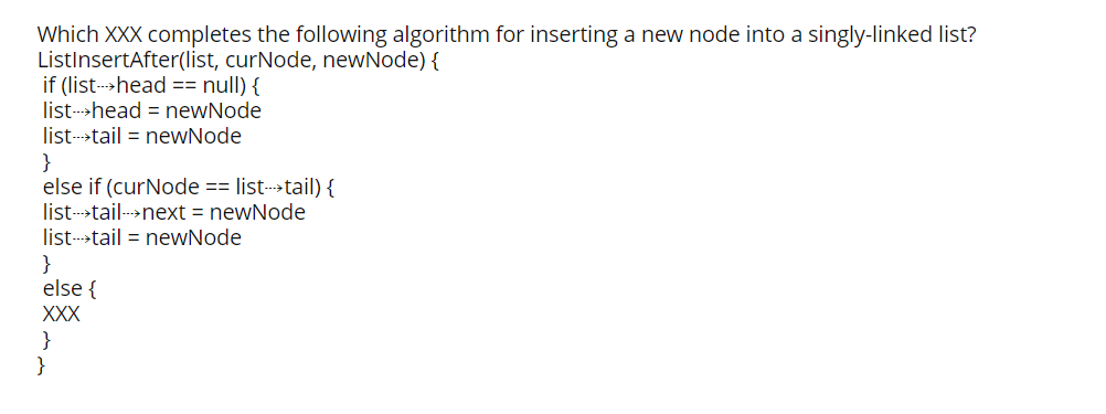 Solved Which XXX completes the following algorithm for | Chegg.com