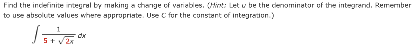 Solved Find the indefinite integral by making a change of | Chegg.com