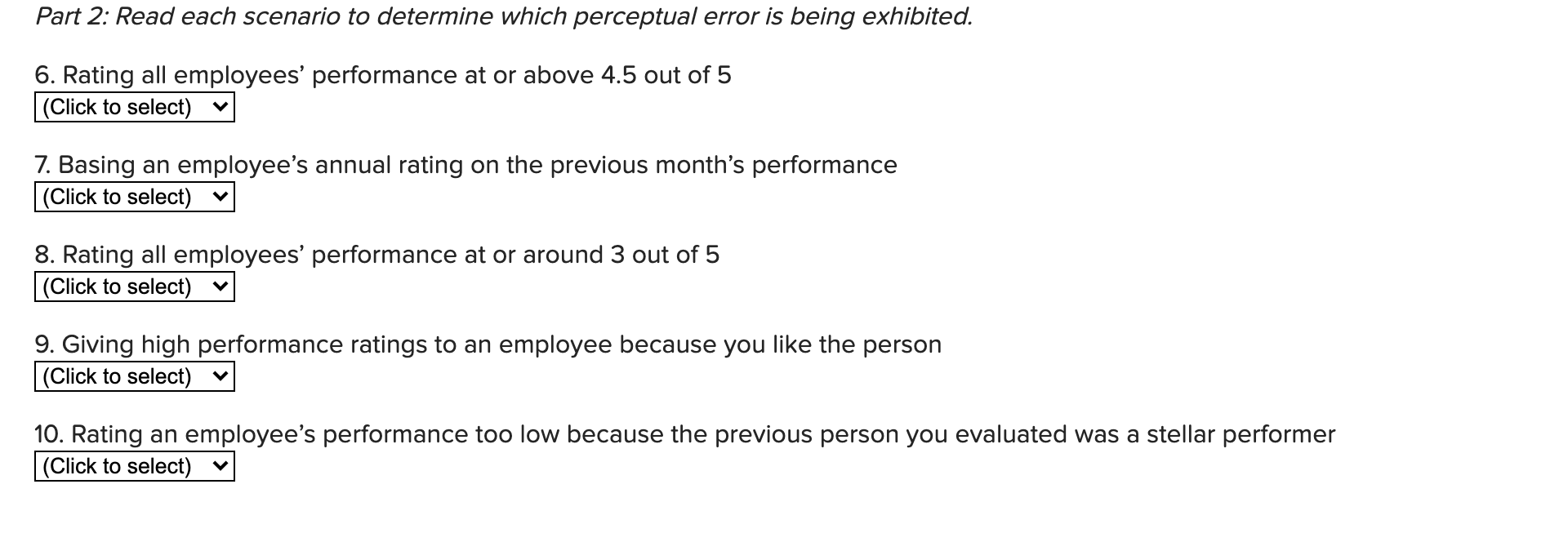 Solved Commonly Found Perceptual Errors An important part of | Chegg.com